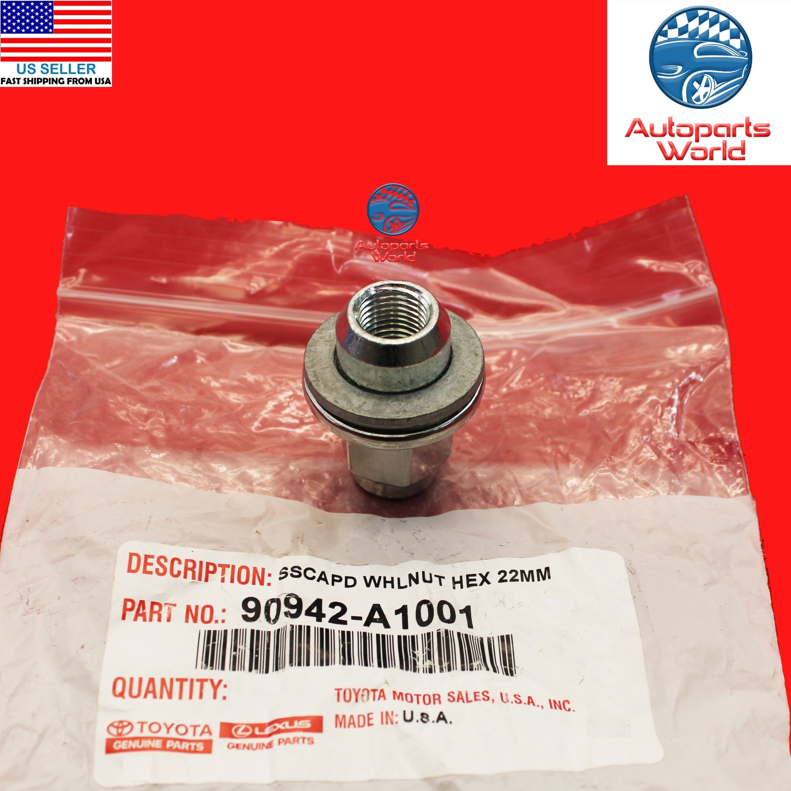 GENUINE TOYOTA TUNDRA SEQUOIA LX470 LX570 SILVER ALLOY WHEEL LUG NUT ...