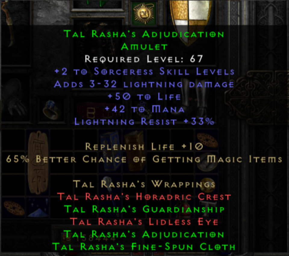 PC PS4 PS5 XBOX SWITCH NL Tal Rasha's Amulet Diablo 2 Resurrected Items ...