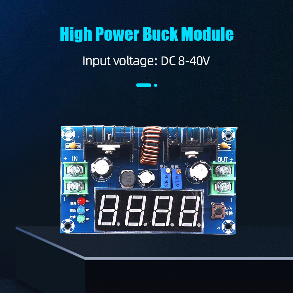 XH-M243 High Power Buck Module Digital Display XL4016E1 Charging Buck ...