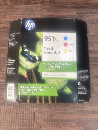 HP 951XL 3-PACK Color Ink Cartridges Cyan Magenta Yellow | eBay