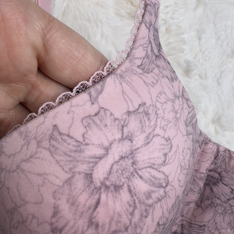 Victoria's Secret Body By Victoria Perfect Shape Bra 36B Pink Floral ...