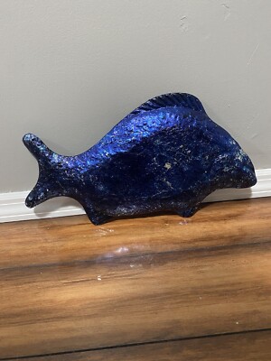 Blue Fish Platter Decor | eBay