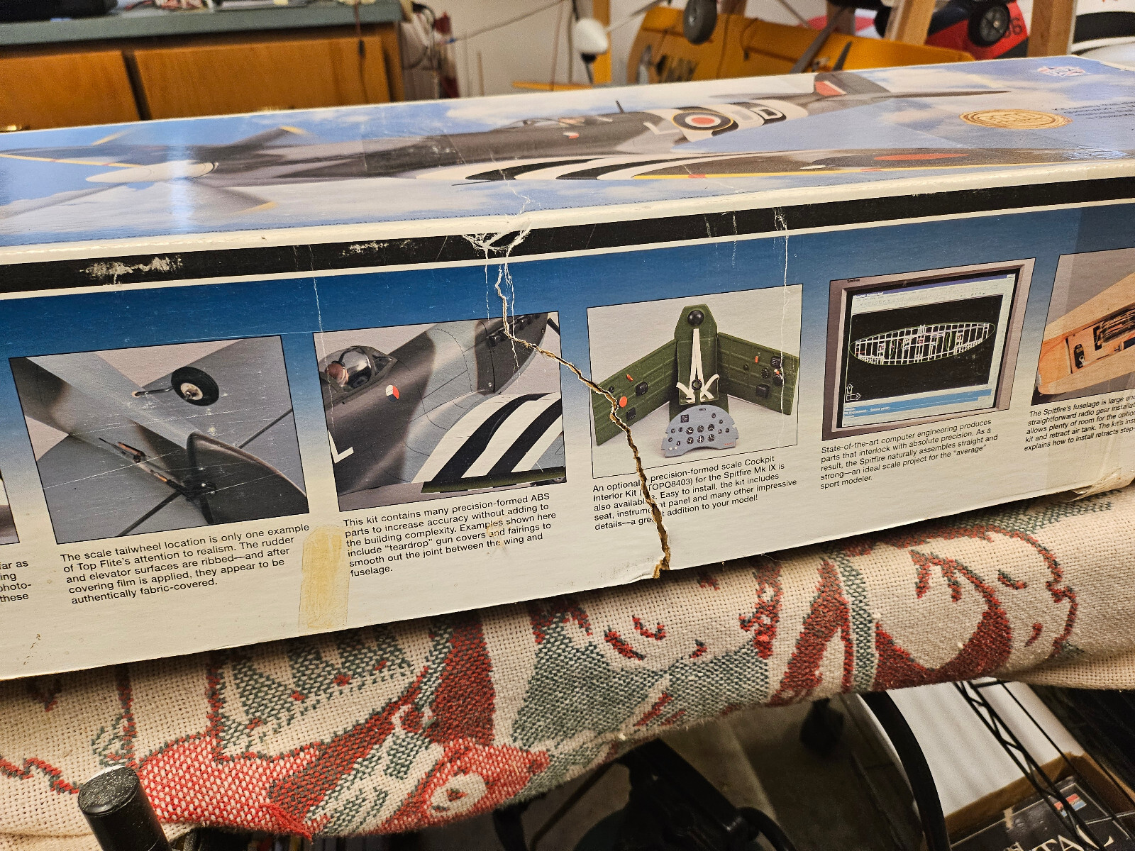 TOP FLITE SPITFIRE MK IX- 63" WS Kit w/ Retracts, Cockpit kit ...