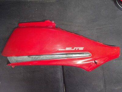 87 1987 Honda CH150 ELITE 150 right rh rear side cover plastic red ...