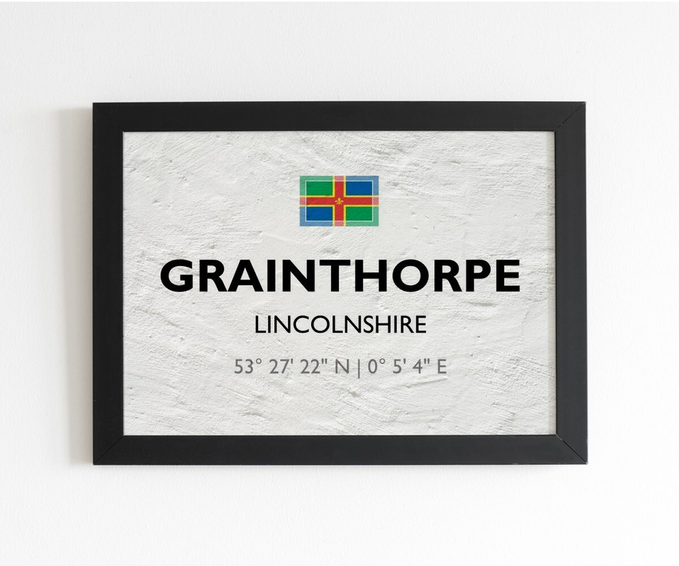 A3 PRINT - Grainthorpe, Lincolnshire - Lat/Long TF3897 | eBay