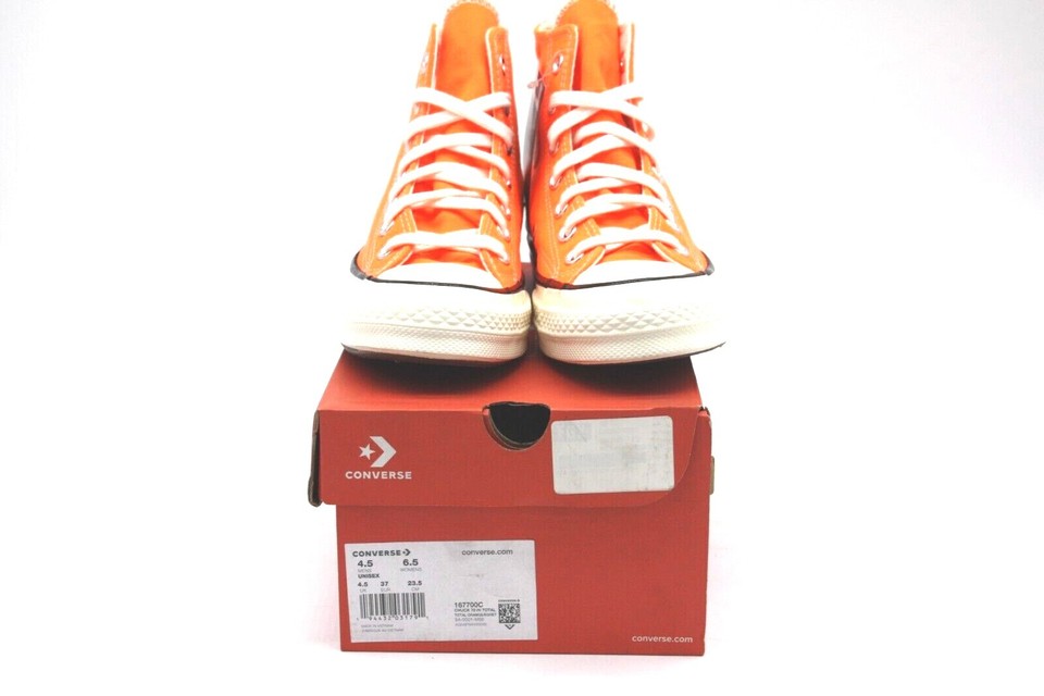 CONVERSE CHUCK 70 HI TOTAL 167700C TOTAL ORANGE/EGRET SNEAKER UNISEX | eBay