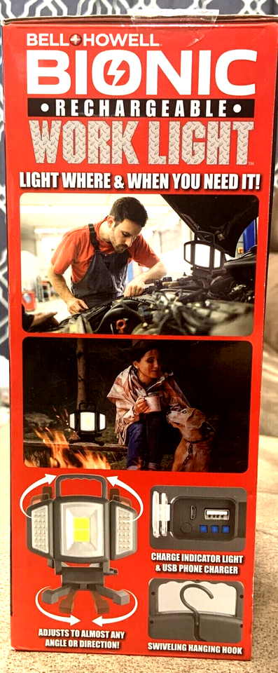 Bionic Rechargeable Worklight by Bell+Howell Waterproof Portable | eBay