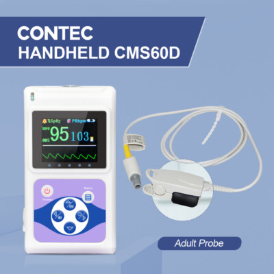 CONTEC CMS60D FDA Handheld Pulse Oximeter SPO2 Monitor with PC software ...