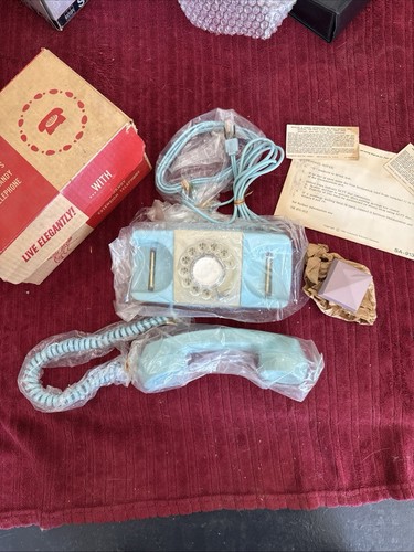Baby Blue Antique Spin Dial Phone | eBay