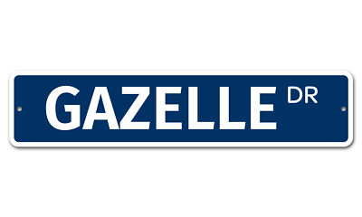 6079 SS Gazelle 4" x 18" Novelty Street Sign Aluminum | eBay
