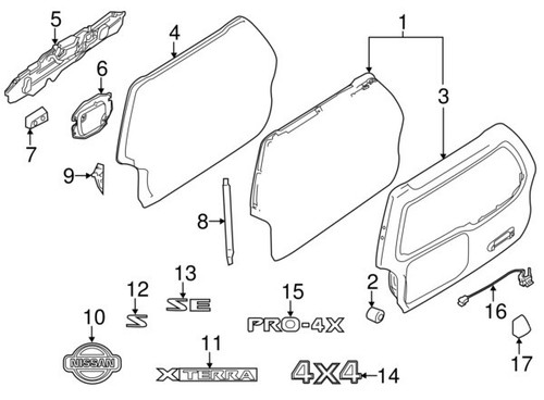 90451-ZL80A Nissan Stay assy back doo 90451ZL80A, New Genuine OEM Part ...