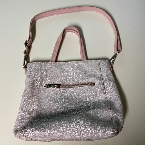 Sorial Pink Two Handled Cross Body Pebbled Bag Zip Top 10" X 11" | eBay
