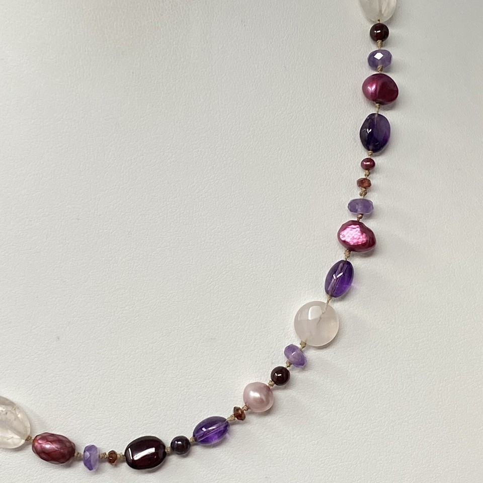 Sundance Catalog Necklace Peyote Bird Amethyst Rose Quartz Pearl ...