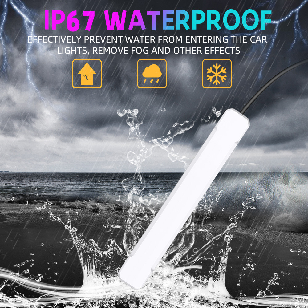 Car LED Strip Atmosphere Light Bluetooth Music Control Decor Ambient ...