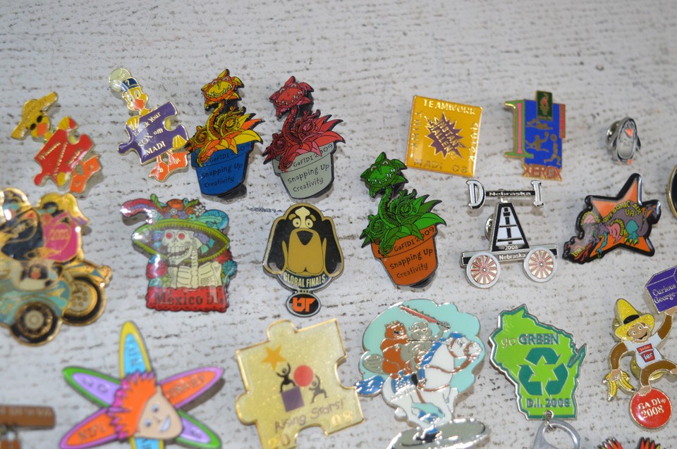 Huge Destination Imagination Pin Lot Collection Guitars Dragons Misc | eBay