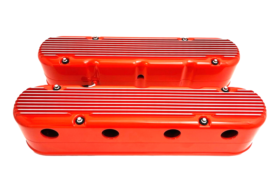 GM LS Valve Covers Aluminum Hidden Coils Finned Top 2 Piece Design ...