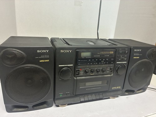 Sony CFD-510 Boombox CD TAPE Radio AM/FM Mega Bass (CD player not ...