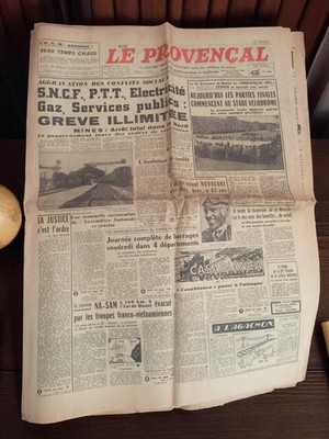 Ancien journal Le Provençal années 1950 vintage presse rétro collection ...