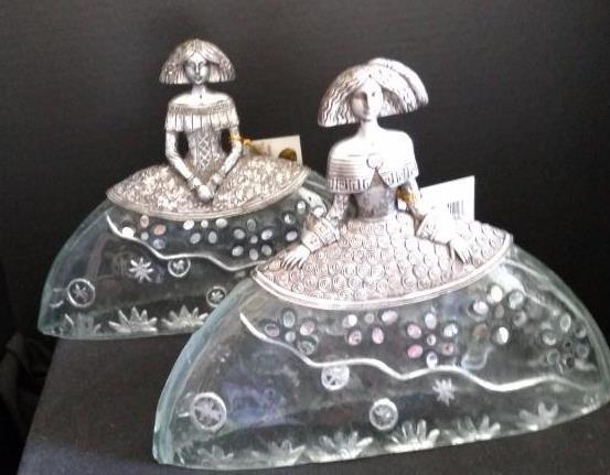 Giovanni Collection Spanish Princess Pair 2 Glass Metal Figurines ...