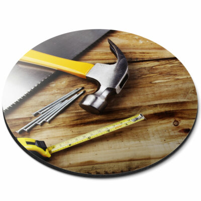 Round Mouse Mat - Awesome DIY Tools Builder Joiner Office Gift #16446 ...