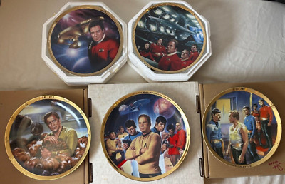 Vintage STAR TREK Collector Plates LOT of 5 FIRST CREW With ...