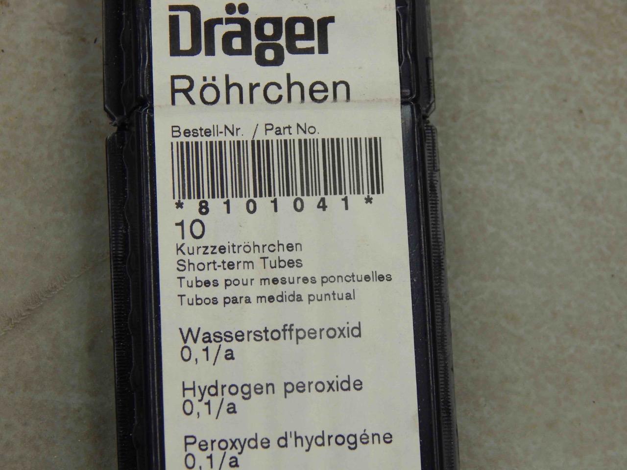 #262.10 LOT of 10 Tubes Drager 8101041 Hydrogen Peroxide Short-Term NEW ...