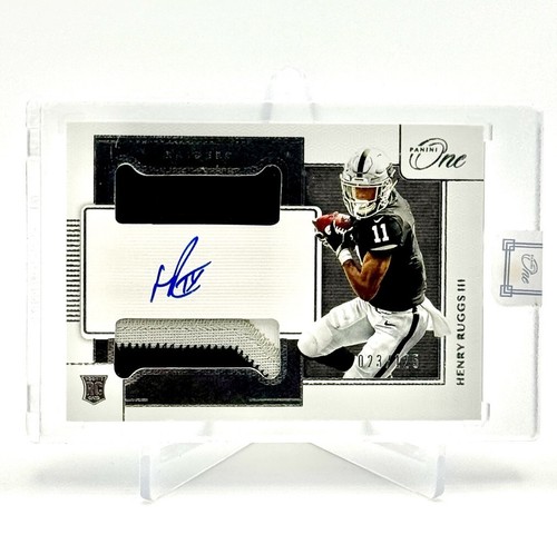 2020 Panini One HENRY RUGGS III RPA Rookie Patch Auto 3 Color NASTY ...