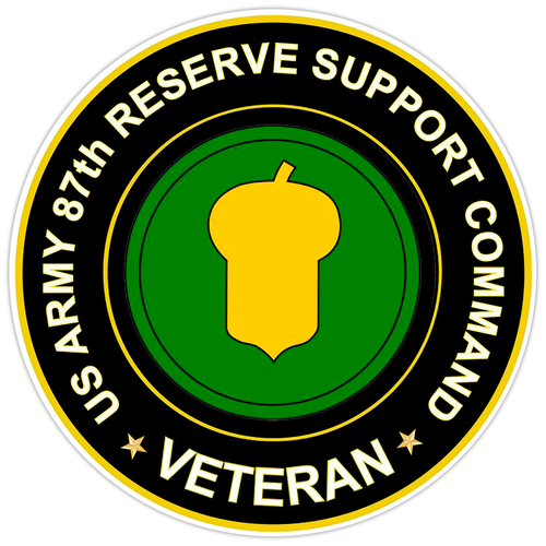 US Army 87th Reserve Support Command Veteran Bumper Sticker Military ...