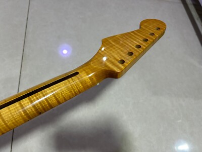 Gloss Flame Tiger Maple Electric Guitar neck 21 fret Maple Fingerboard ...