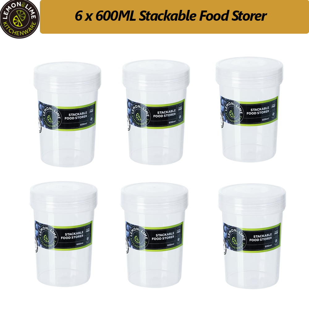 Screw Top Plastic Food Container Storer Twist Lock Food Snack Pantry ...