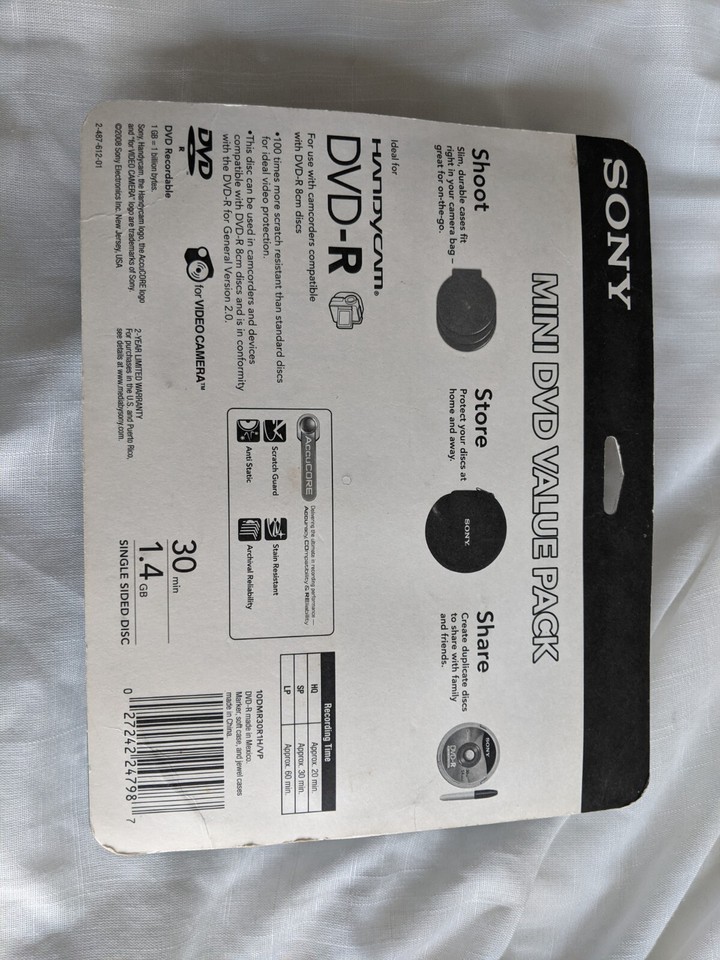 Sony mini DVD disc value pack | eBay