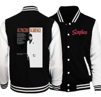 Scarface Jacket Size 3Xl Men’s New Black White | eBay