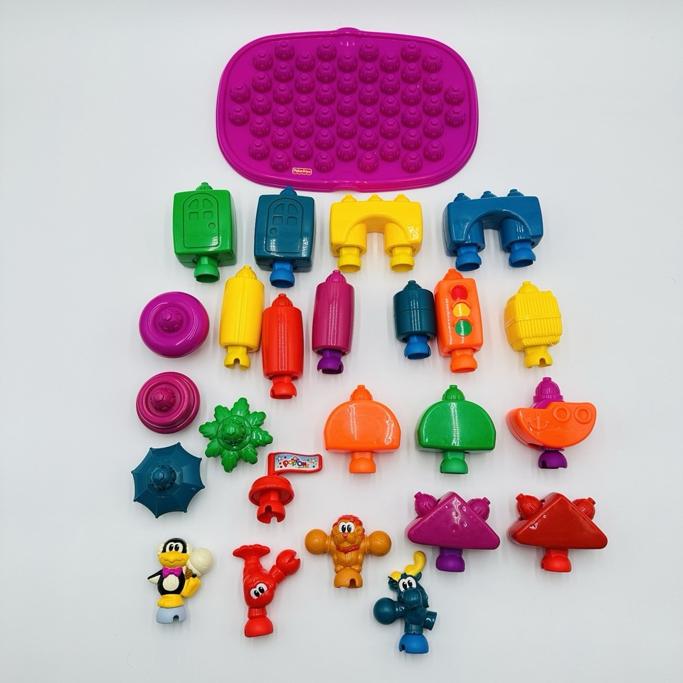 Lot Of Fisher Price Pop Onz POP’N Tunes Farm Build N Dream Castle ...