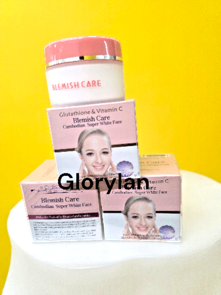 BLEMISH Care Glutathione & Vit C Cambodian Super White Face Cream 30g x ...