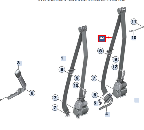 BMW 5 F10 Ceinture de s curit sup rieure avant gauche 72117382325 7382325 | eBay