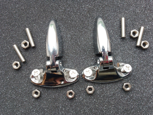 Mini Cooper Classic Clubman 1275GT Chrome Boot Hinges + Stainless Steel ...