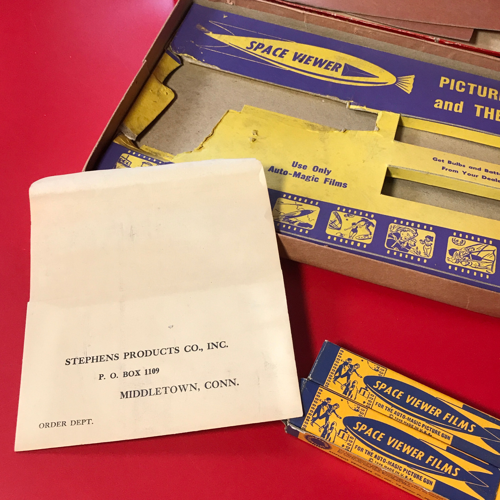 1946 Space Viewer Auto-Magic Picture Gun Theater W/ 2 Boxes of Film ...