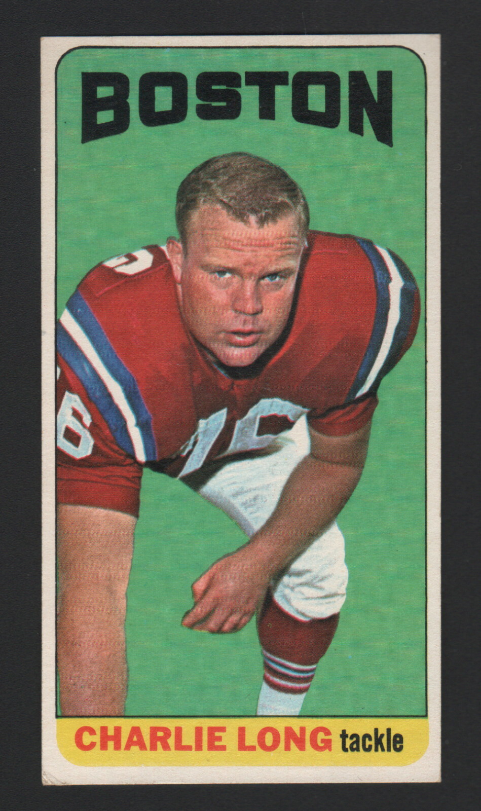 1965 Topps Football #13 - CHARLIE LONG - BOSTON PATRIOTS | eBay