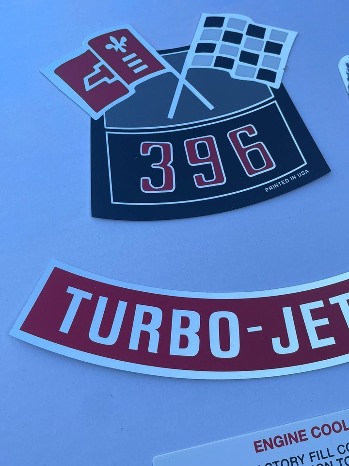 1969 Chevelle 396/350 HP Decals Kit | 5 Decals Pieces | Black | Round ...