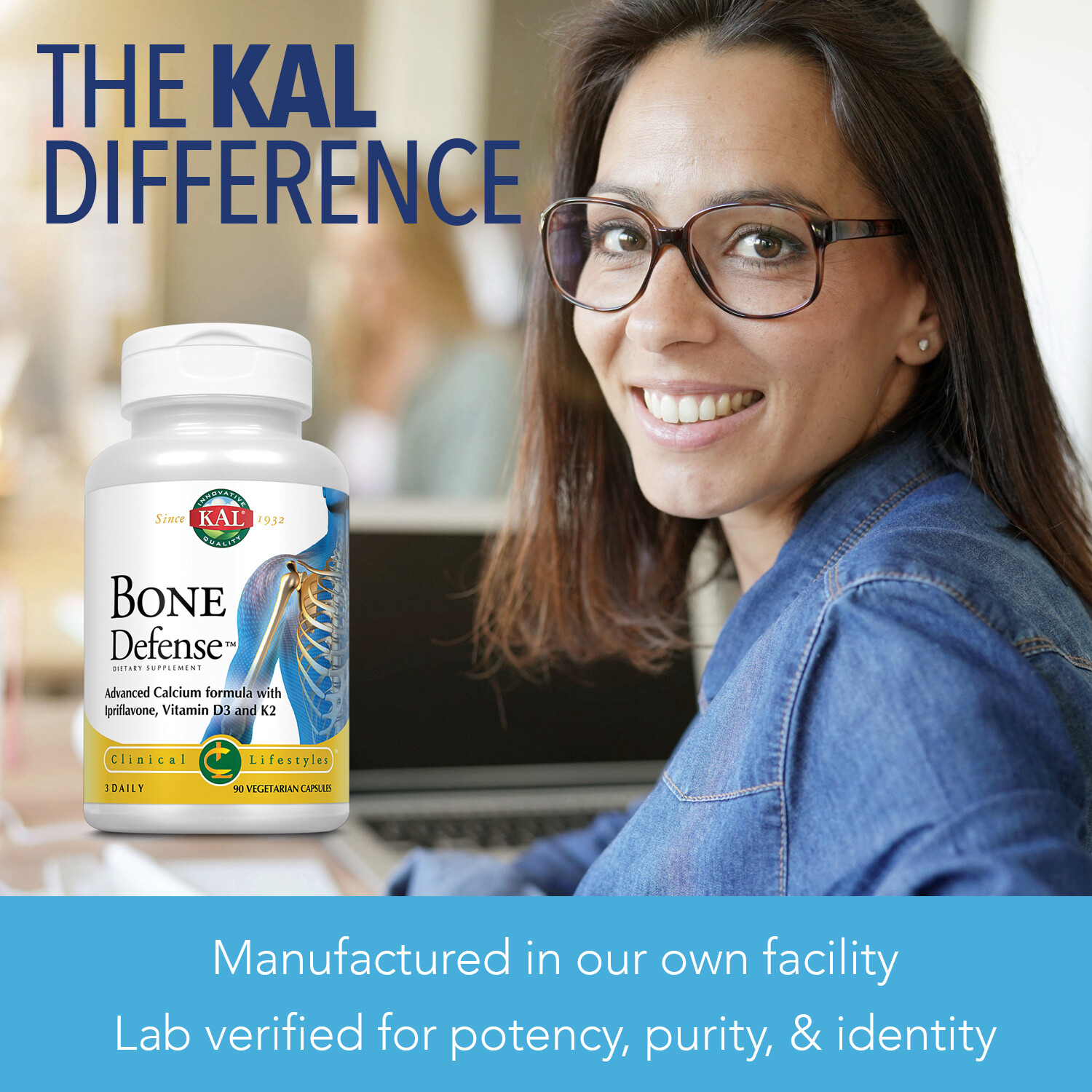 KAL Bone Defense | Healthy Bone Strength and Density Supplement | 90ct ...