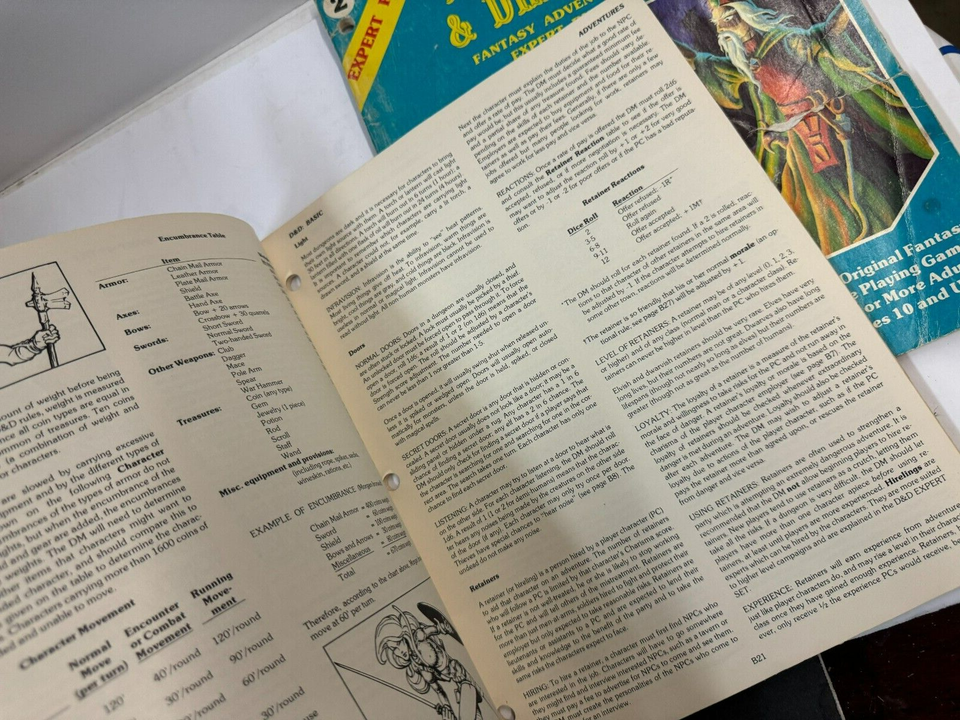 Set of 2 TSR Dungeons & Dragons Basic Rules & Expert Rules 1981 1st ...