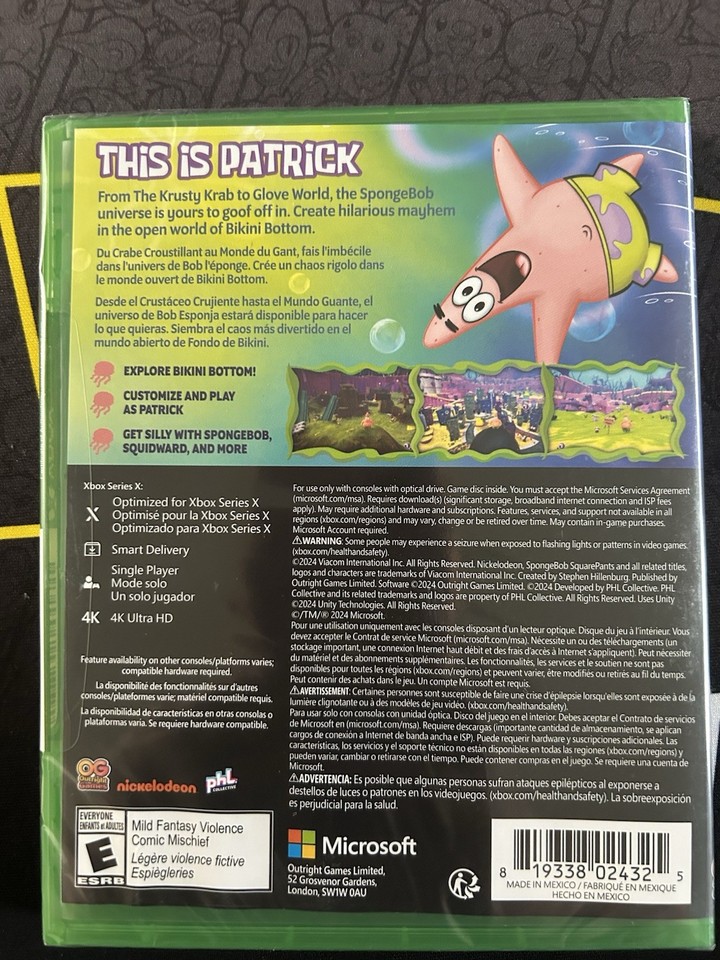 Spongebob Squarepants: The Patrick Star Game (Xbox Series X, Xbox One ...