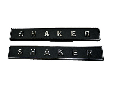 SHAKER EMBLEMS CHROME BLOCK STYLE FITS FORD MUSTANG TORINO FAIRLANE ...