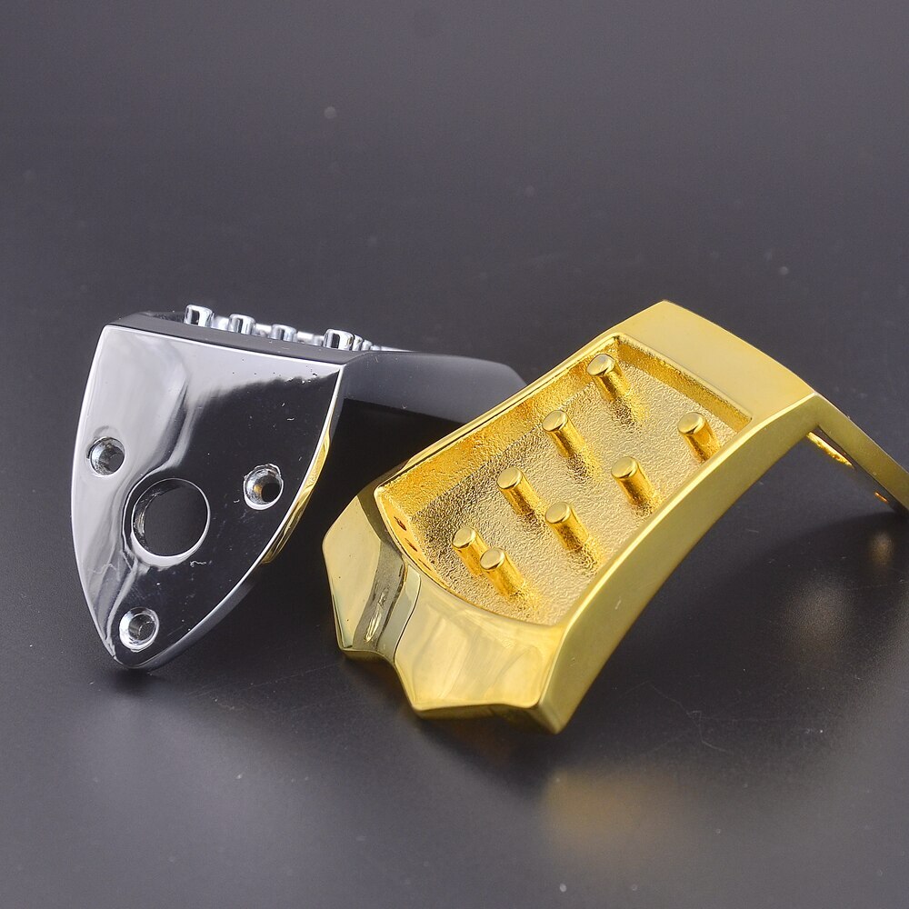 8-string arched top metal mandolin bridge tailpiece with screw end pins ...