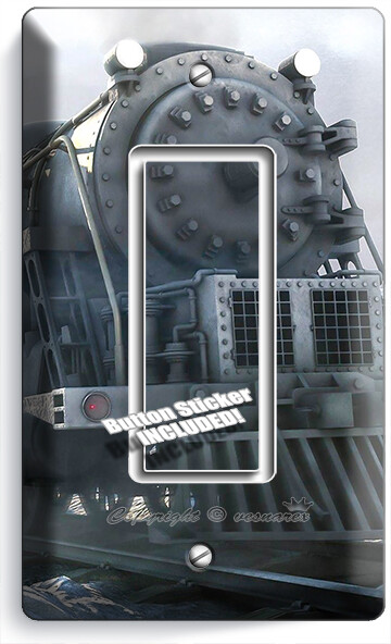 POLAR STEAM ENGINE TRAIN OLD RAILROAD LOCOMOTIVE LIGHT SWITCH OUTLET ...