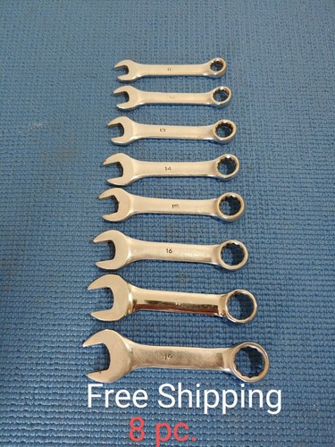 8 Assorted Polished Stubby Wrench, Metric set. From 11 mm to 17 and ...
