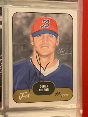 BUBBA KENNY NELSON AUTOGRAPHED SIGNED 2002 JUST MINORS CARD BRAVES COA ...