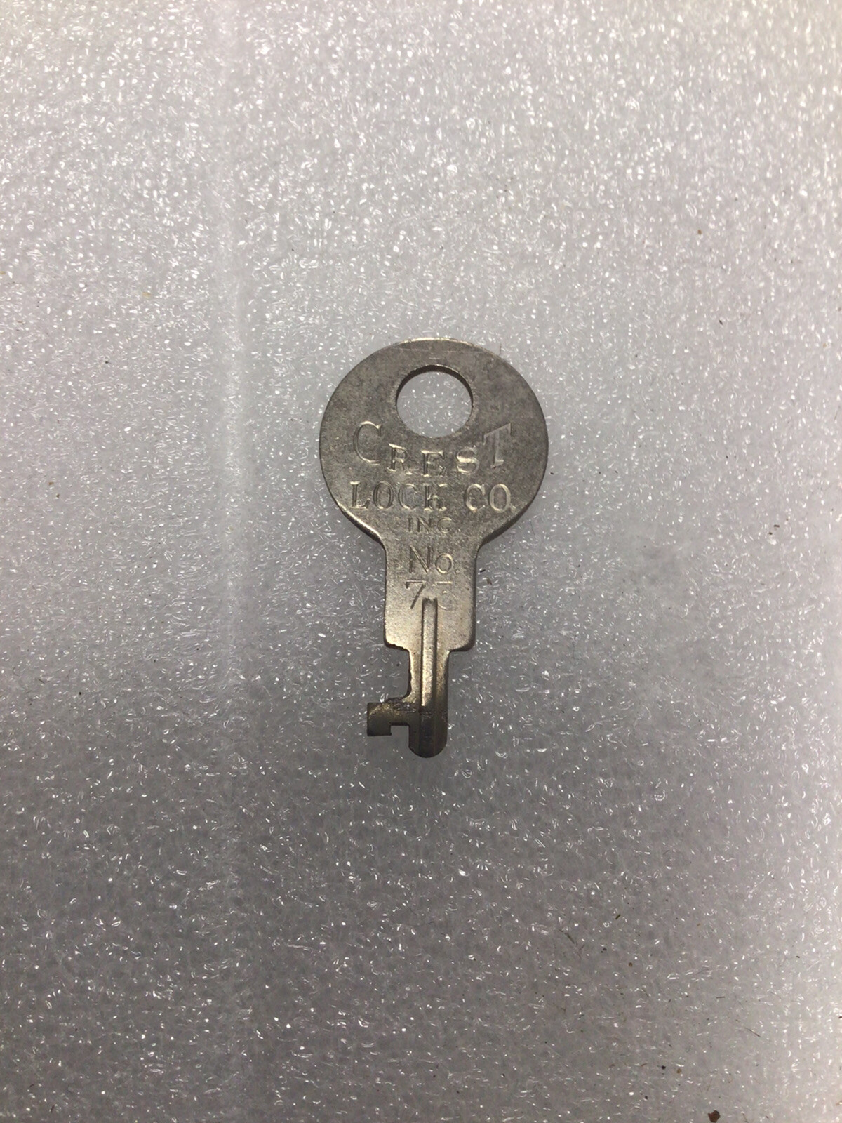 Vintage Crest Lock Co Number 73 USA STEEL KEY Locksmith Luggage Cabinet ...