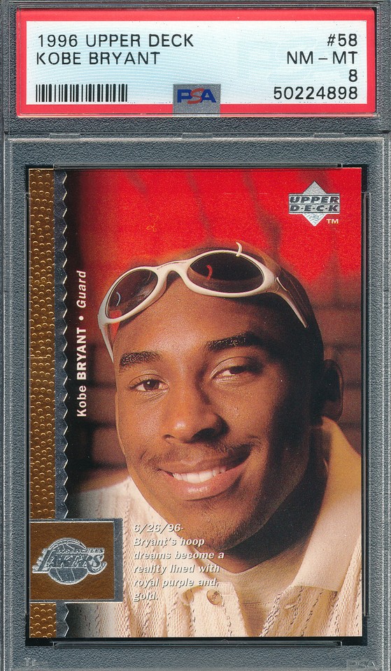 KOBE LOT 2) PSA 8 NM-MT 1996 UPPER DECK BRYANT ROOKIE 1997 IMPULSE ...