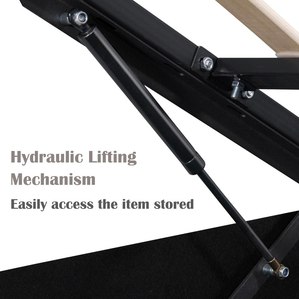 OTTOMAN STORAGE GAS LIFT UP SINGLE SMALL DOUBLE 4FT6 KING SIZE VELVET ...
